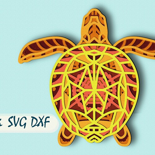 Turtle Multilayer SVG/ Turtle Cut File/ 3D Layer/ Plywood - Etsy
