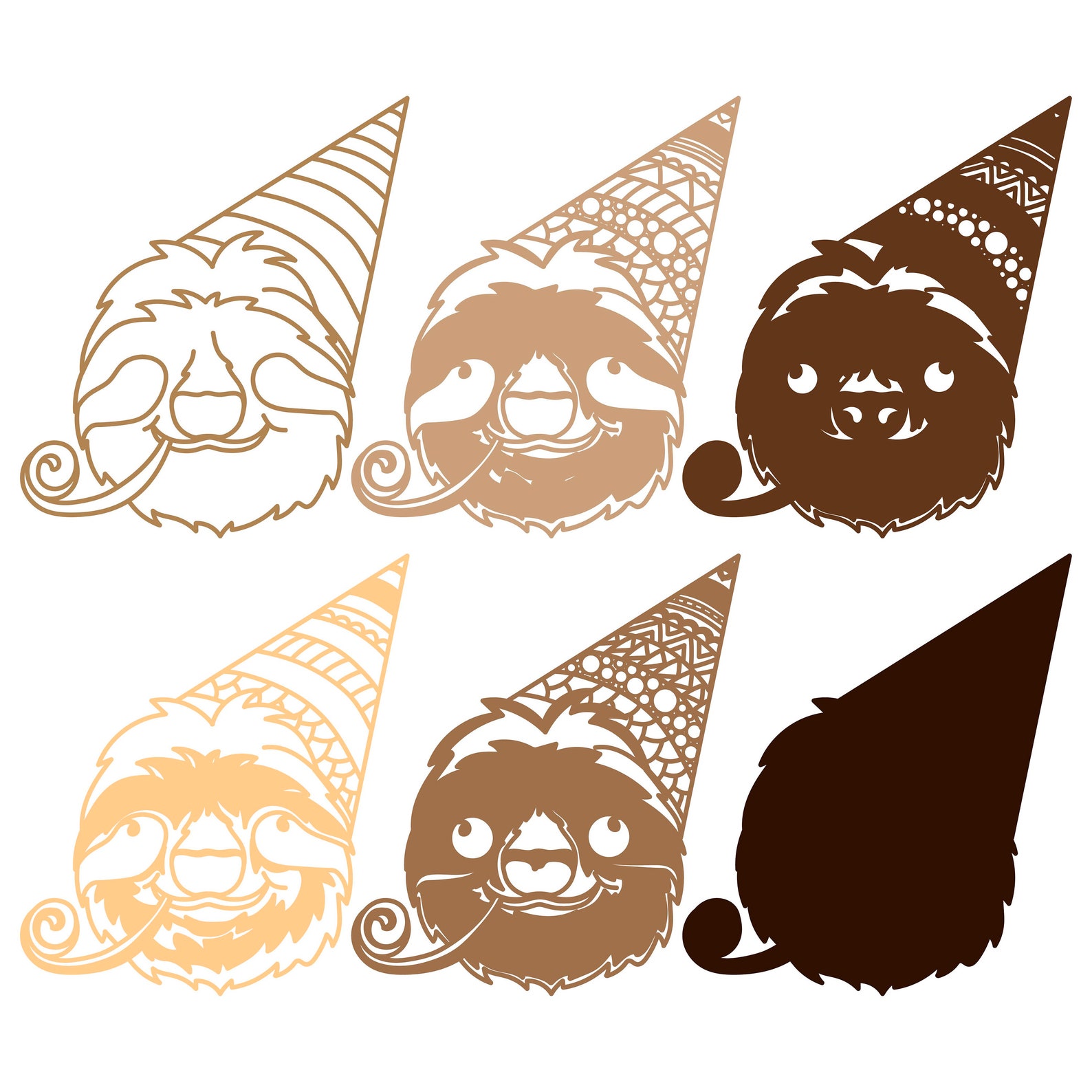 Sloth multilayer 3D SVG/ sloth 3D mandala/ sloth paper cut/ | Etsy