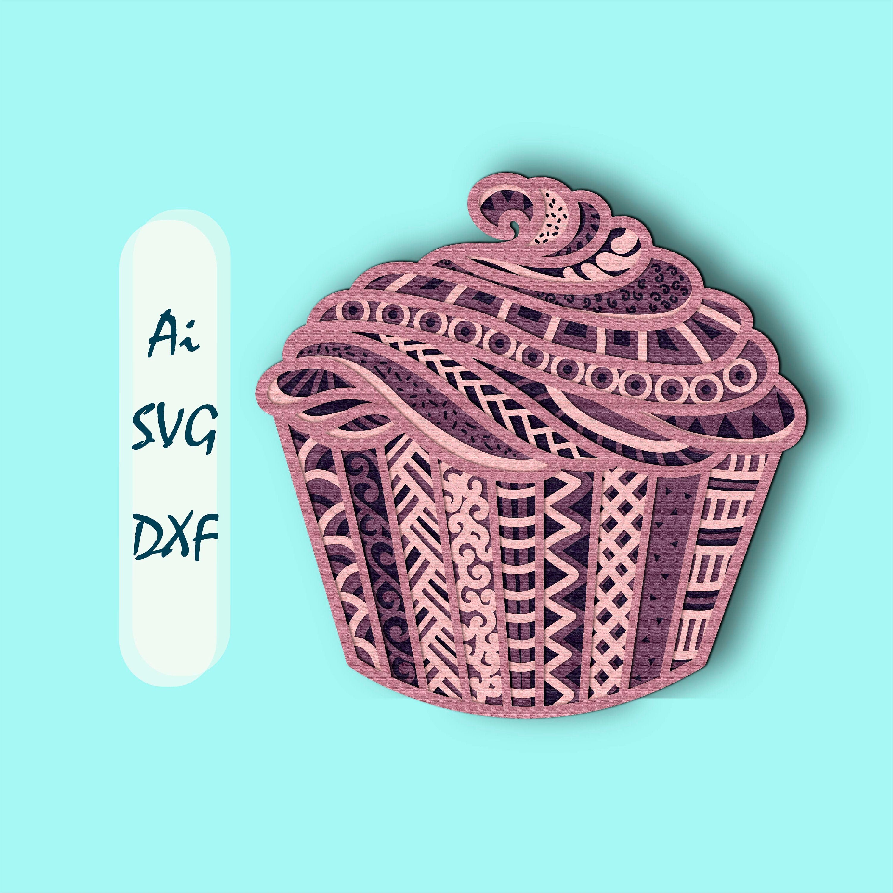 Cake 3D Layer SVG/ Cake 3D Mandala/ Cake Paper Cut/ Plywood | Etsy