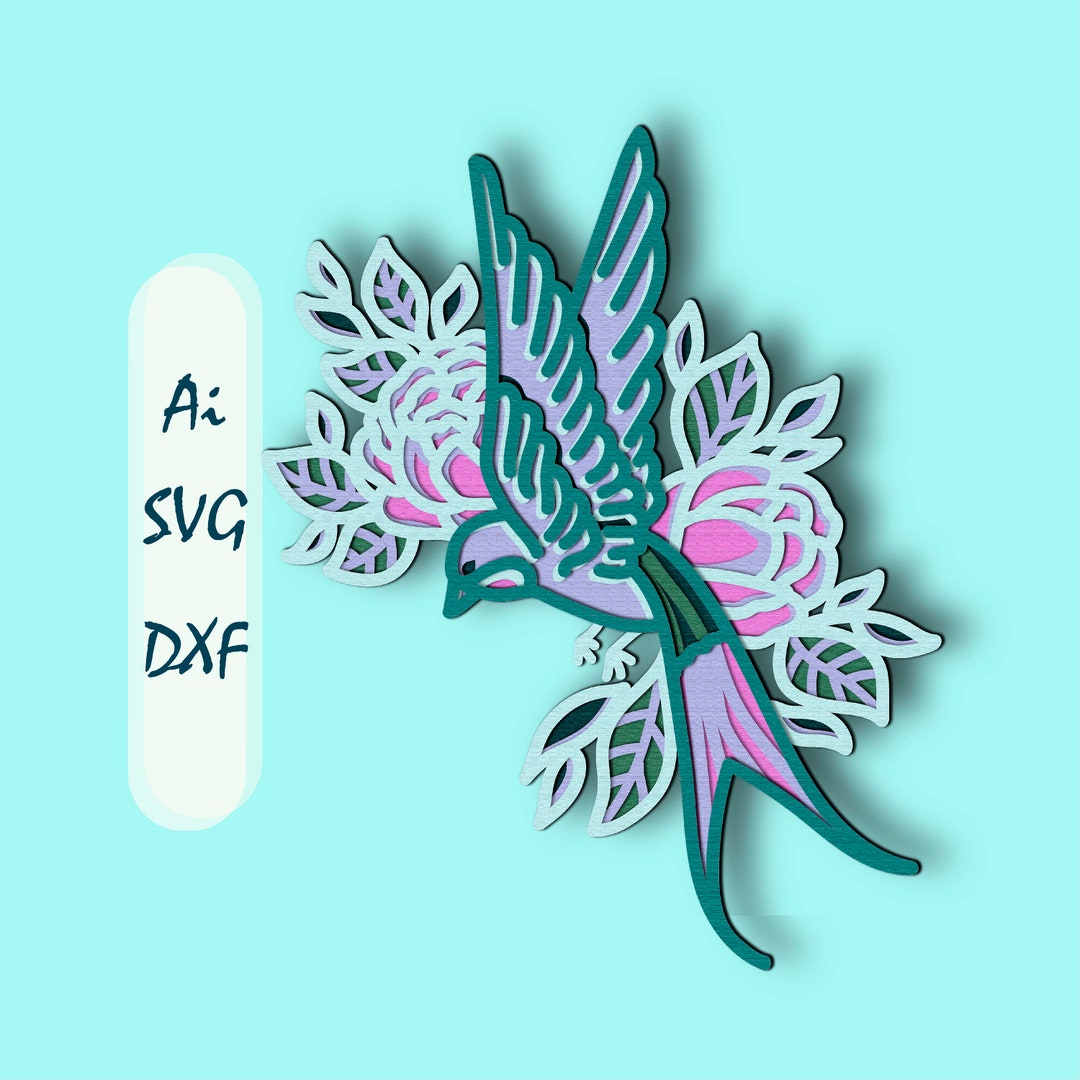 Birds SVG 3D Layer/ Birds 3D Cut/ Birds Paper Cut/ Plywood Cut 3D ...