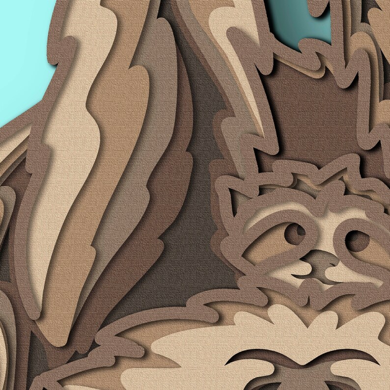 Sloth Multilayer 3D SVG/ Sloth 3D Mandala/ Sloth Paper Cut/ - Etsy