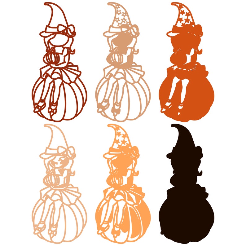 Witch 3D Layer Svg/witch 3D Mandala/witch Paper Cut/ Plywood - Etsy