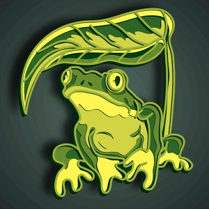 Frog Multilayer / Frog SVG 3D Layer/ Frog Cnc Cut/ Frog Paper Cut ...