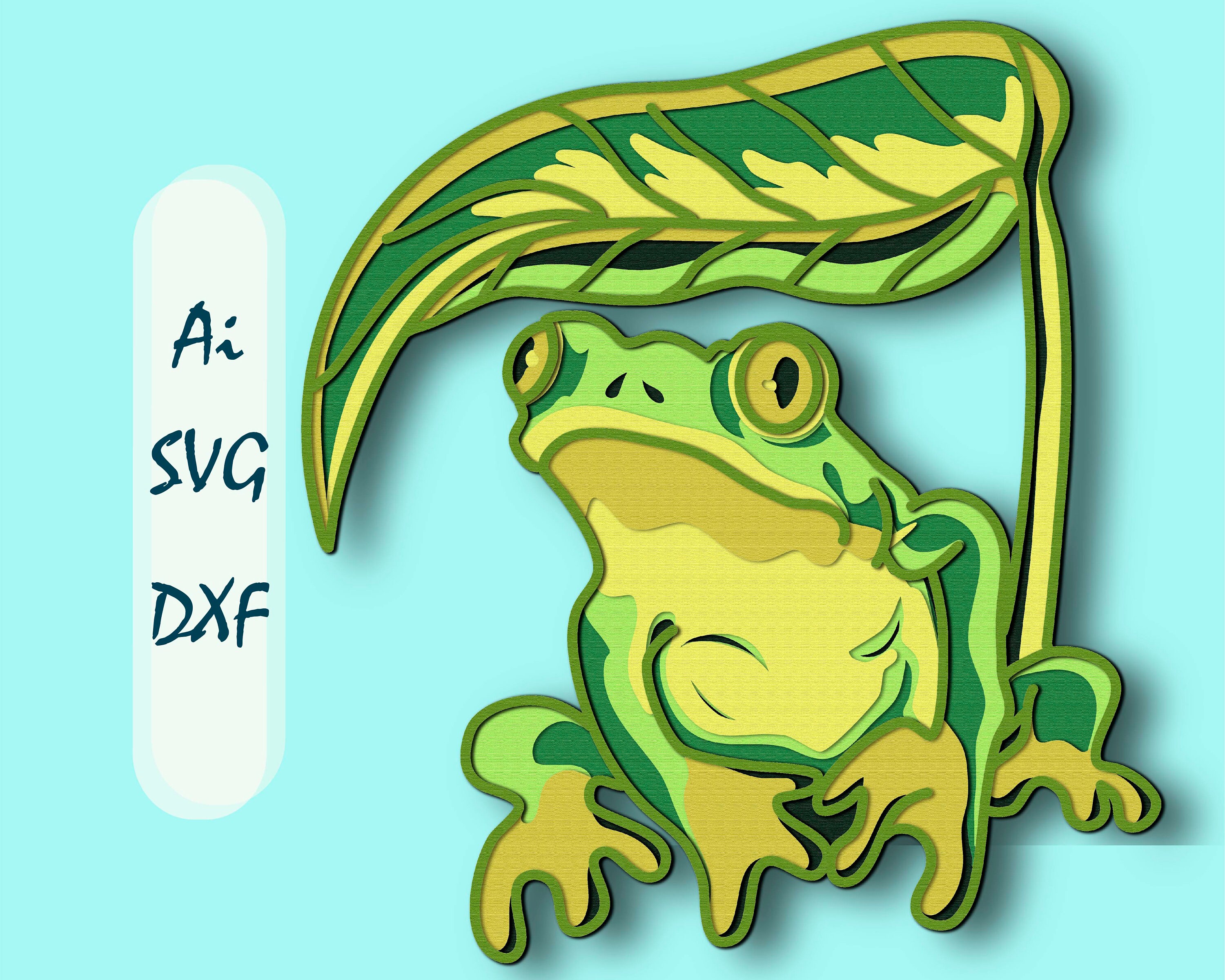 Frog Multilayer / Frog SVG 3D Layer/ Frog 3D Mandala/ Frog - Etsy