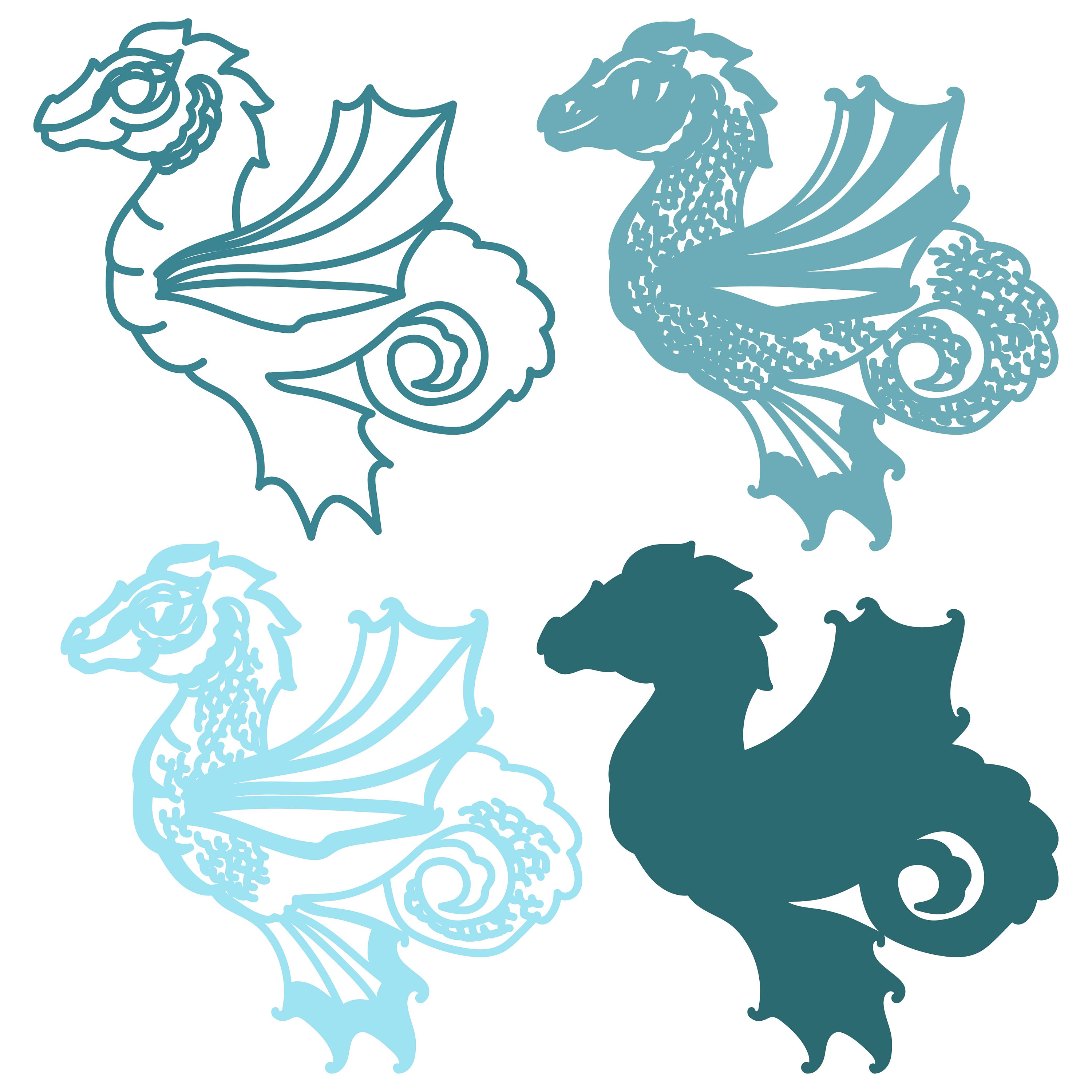 Dragon 3D Layer SVG/ Dragon 3D Mandala/ Dragon Paper Cut/ - Etsy UK