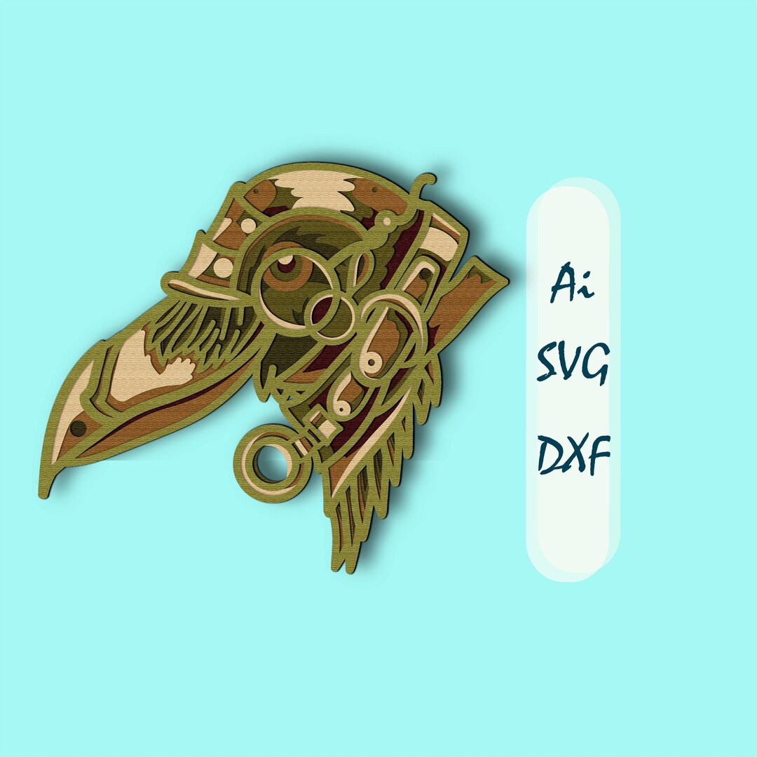 Raven Multilayer SVG/ Raven Mandala/ Paper Cut/ Layer SVG/ Cnc File ...