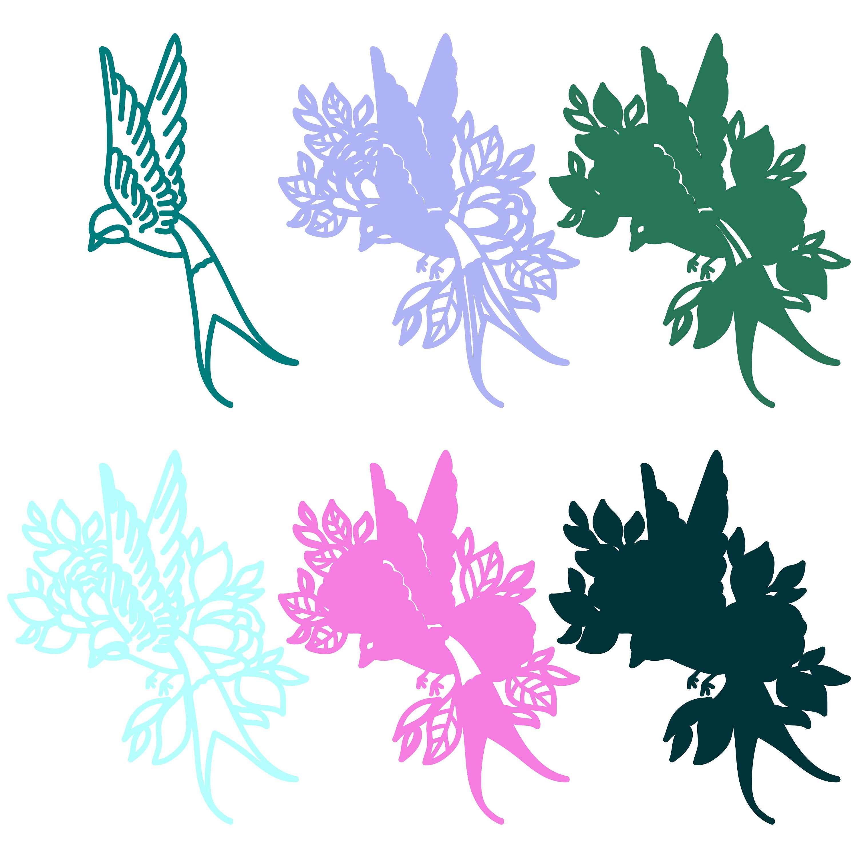 Birds SVG 3D layer/ Birds 3D cut/ Birds paper cut/ Plywood cut | Etsy