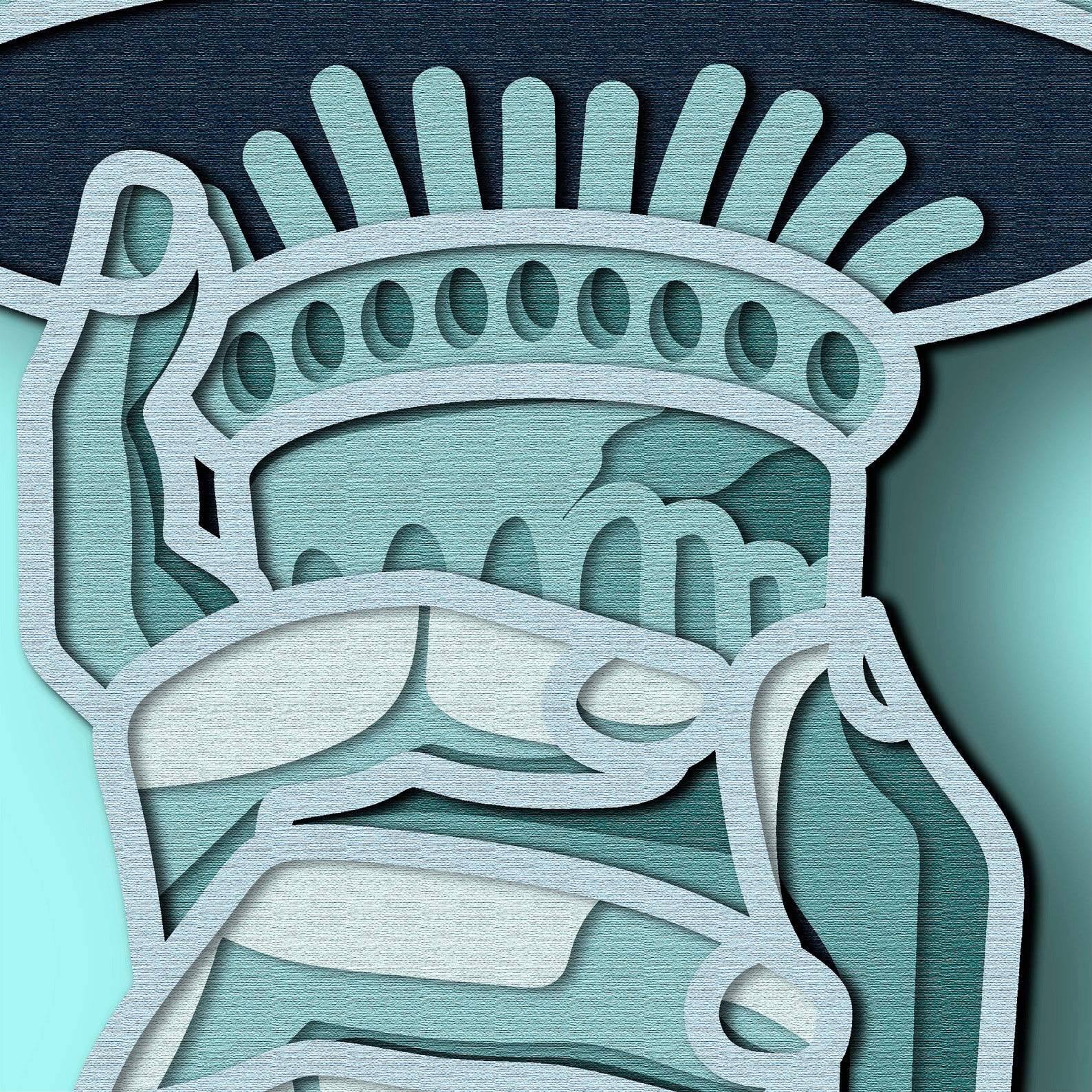 Statue of Liberty Multilayer 3D SVG/ Statue of Liberty 3D - Etsy