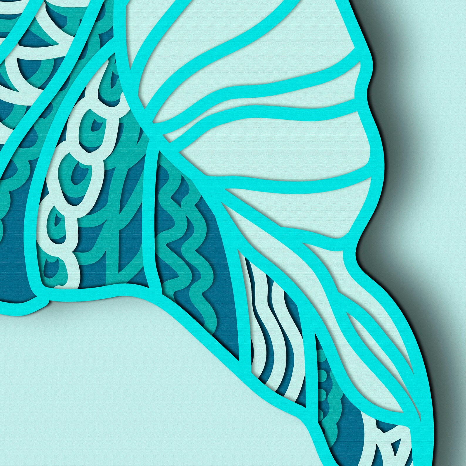 Shell SVG 3D Layer/ Shell 3D Mandala/ Shell Paper Cut/ Plywood - Etsy