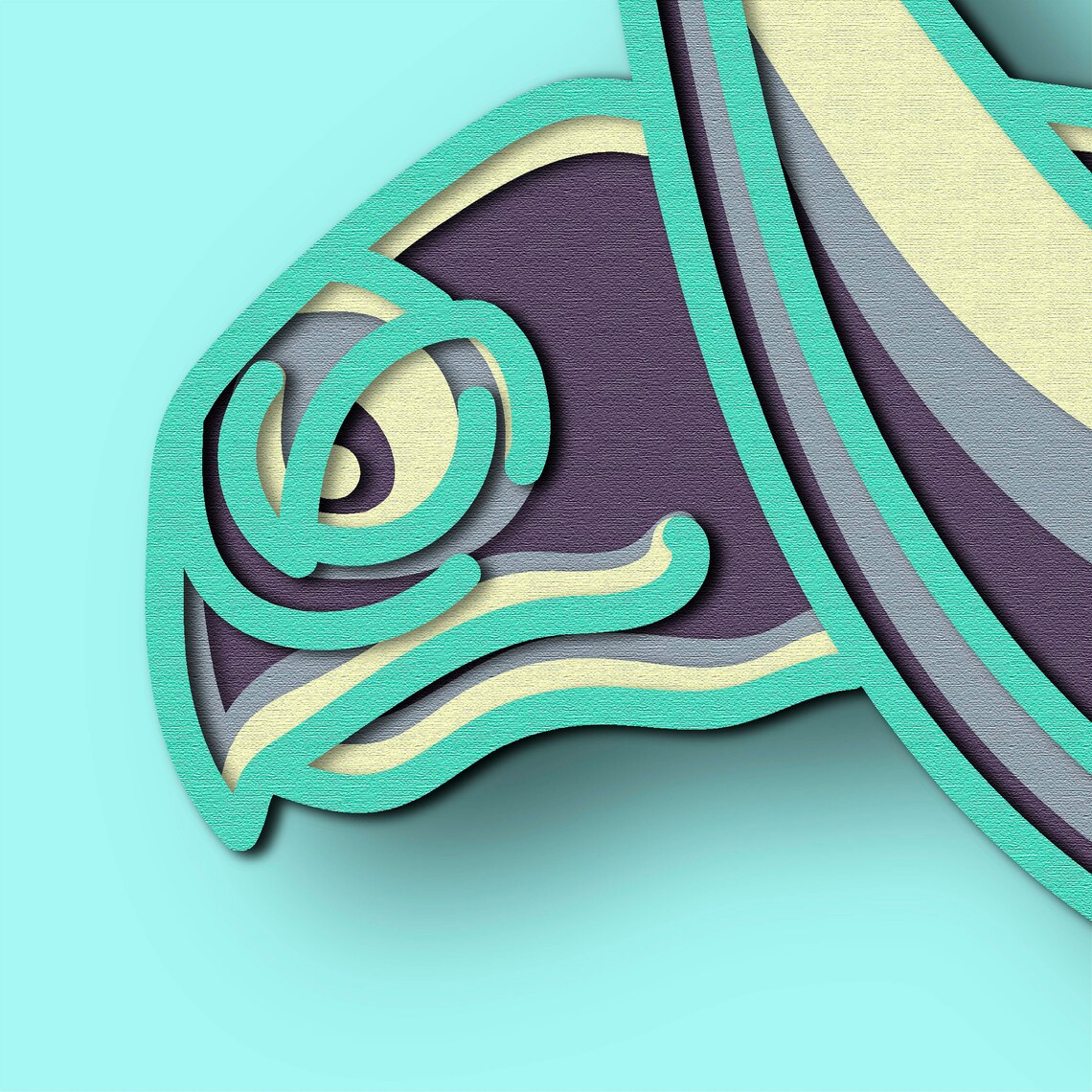 Turtle 3D Layer SVG/ Turtle 3D Cricut/ Turtle Paper Cut/ | Etsy