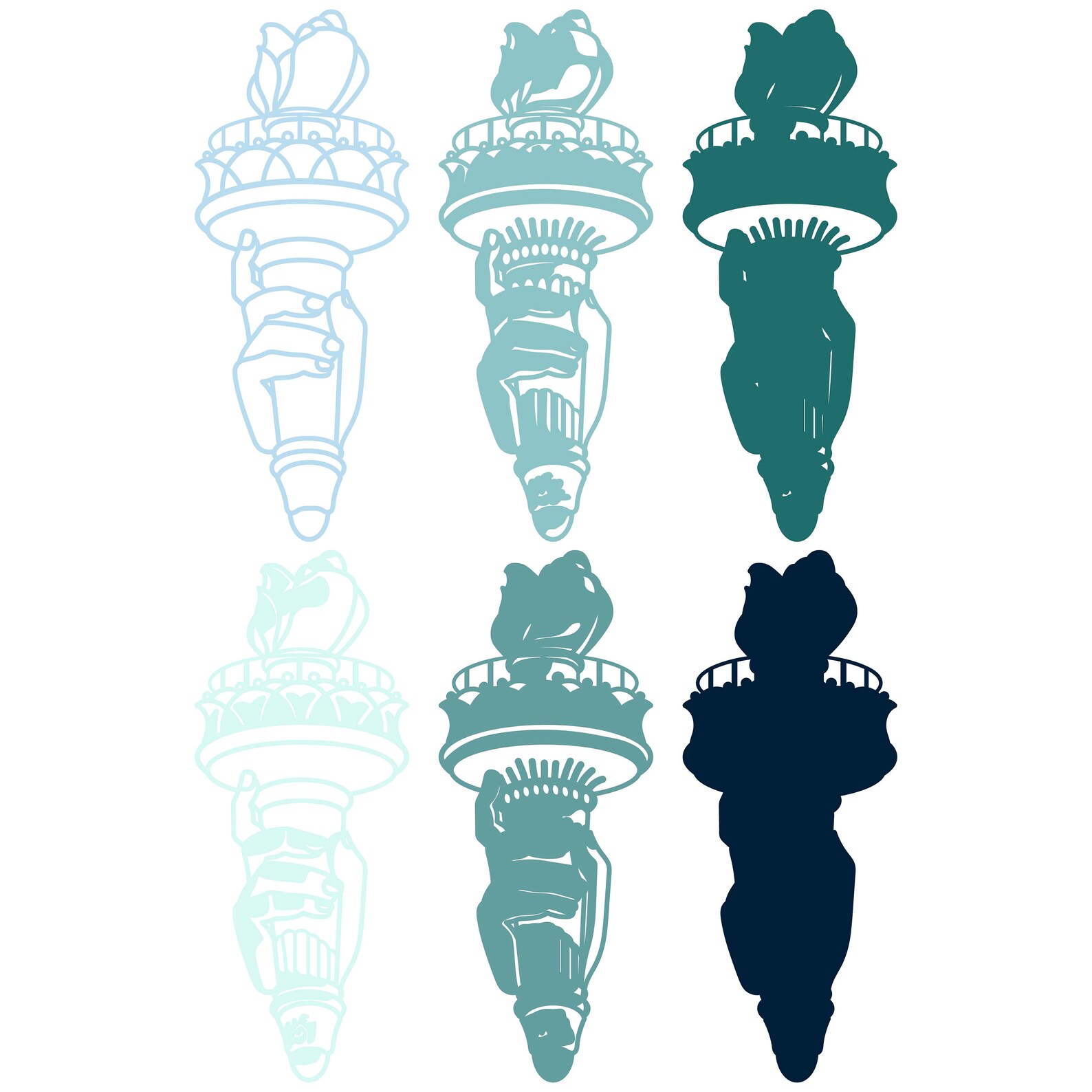 Statue of Liberty Multilayer 3D SVG/ Statue of Liberty 3D - Etsy