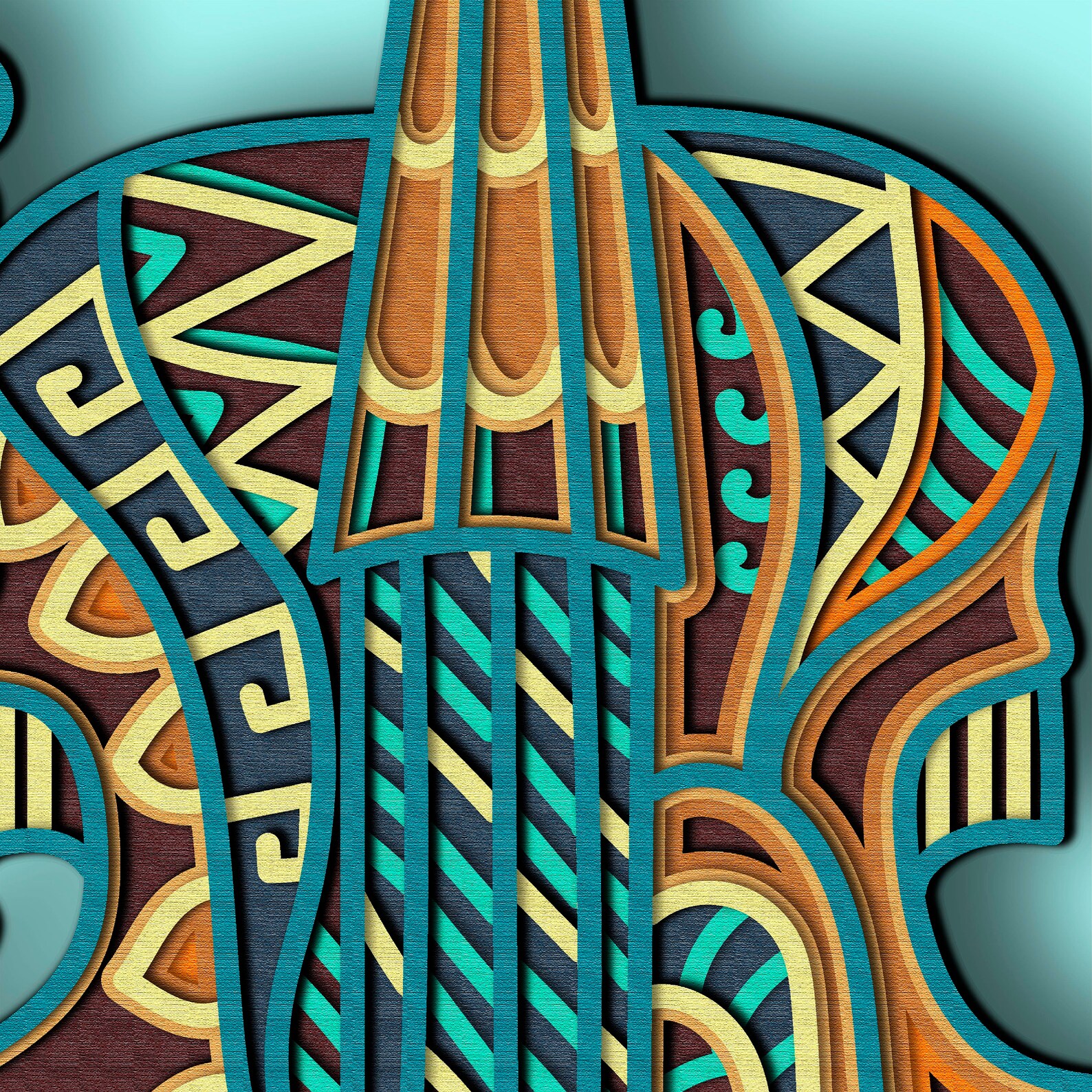 Violin 3D Layer SVG/ Violin 3D Mandala/ Violin Paper Cut/ - Etsy