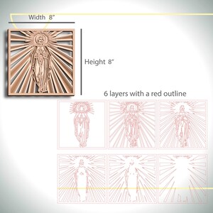 Divine Mercy Multilayer SVG/ Divine Mercy 3D Mandala/ Jesus Paper Cut ...