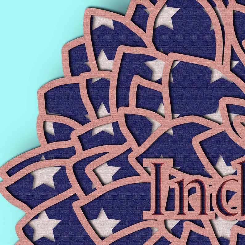 Independence Day Multilayer 3D Svg/independence Day 3D | Etsy