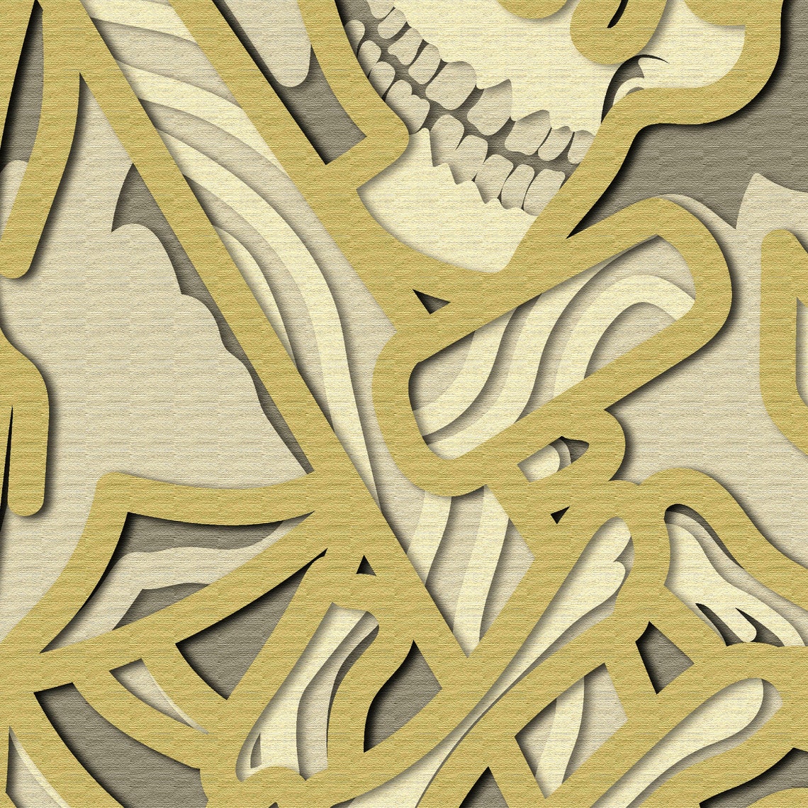 Death 3D Layer SVG/ Death 3D Mandala/ Death Paper Cut/ Plywood - Etsy