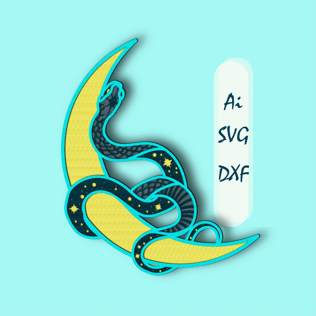 Snake Multilayer 3D SVG/ Snake 3D Cut/ Snake Paper Cut/ Plywood Cut 3D ...