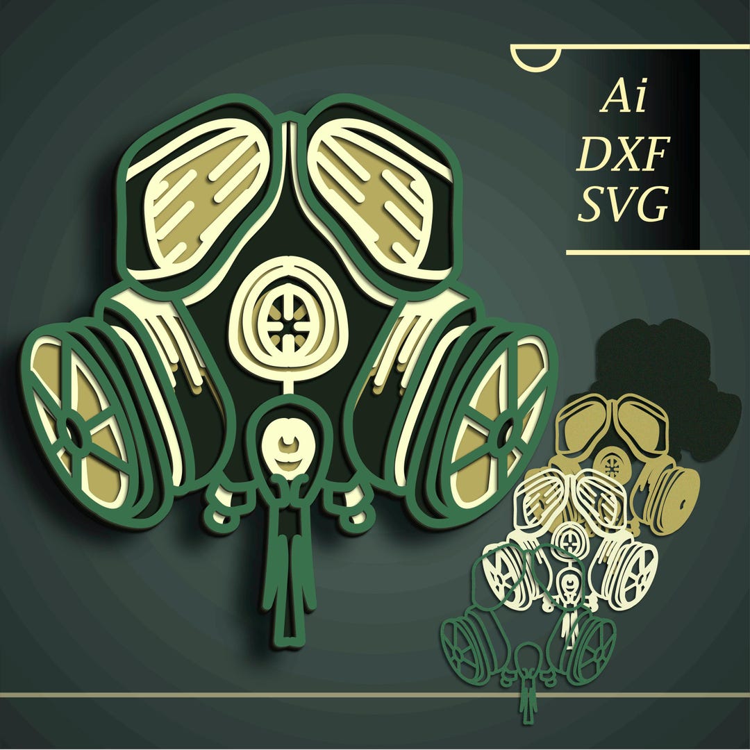 Respirator Multilayer SVG/ Gas Mask Mandala/ Respirator Paper Cut/ Mask ...