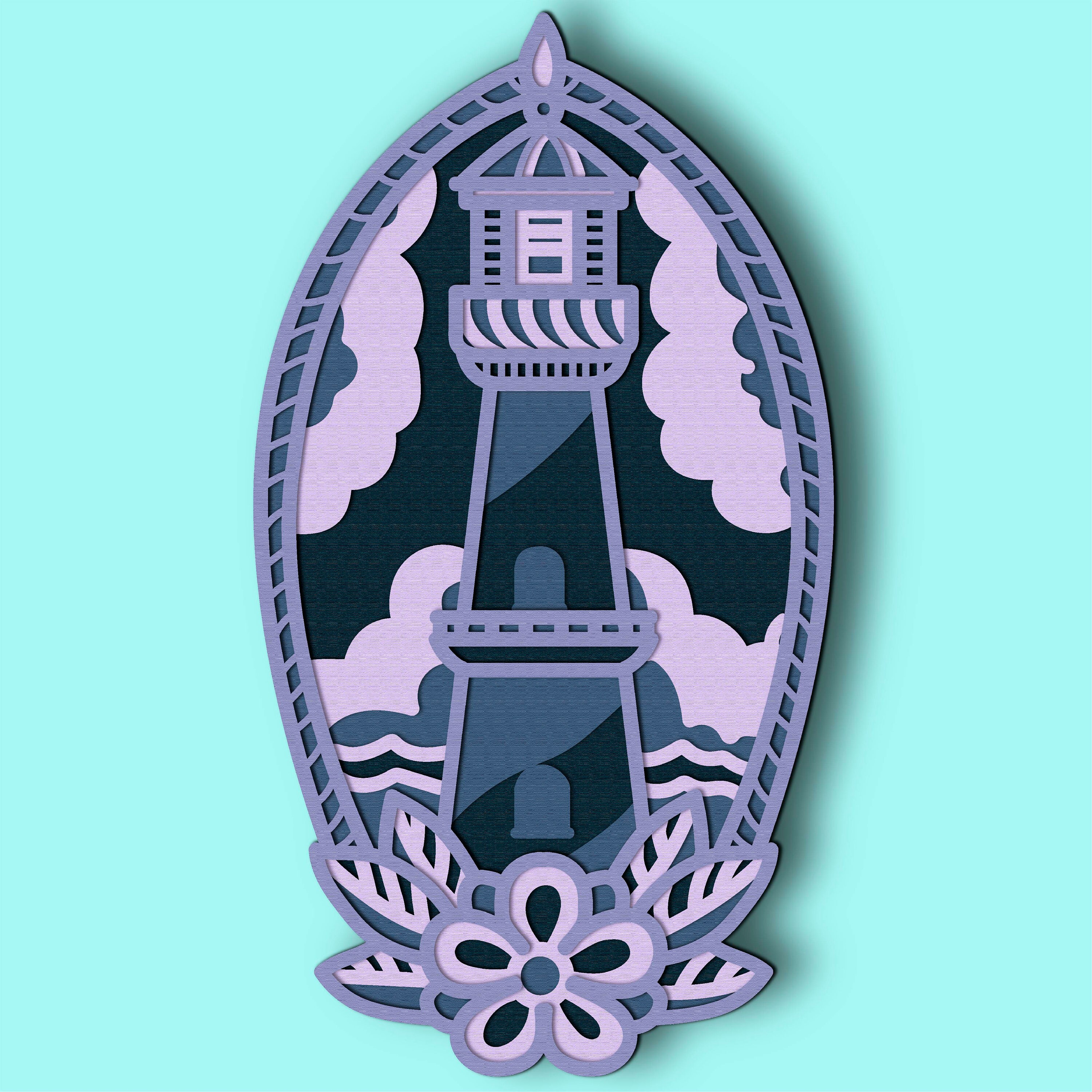 Lighthouse 3D Layer SVG/ Lighthouse 3D Mandala/ Lighthouse - Etsy Canada