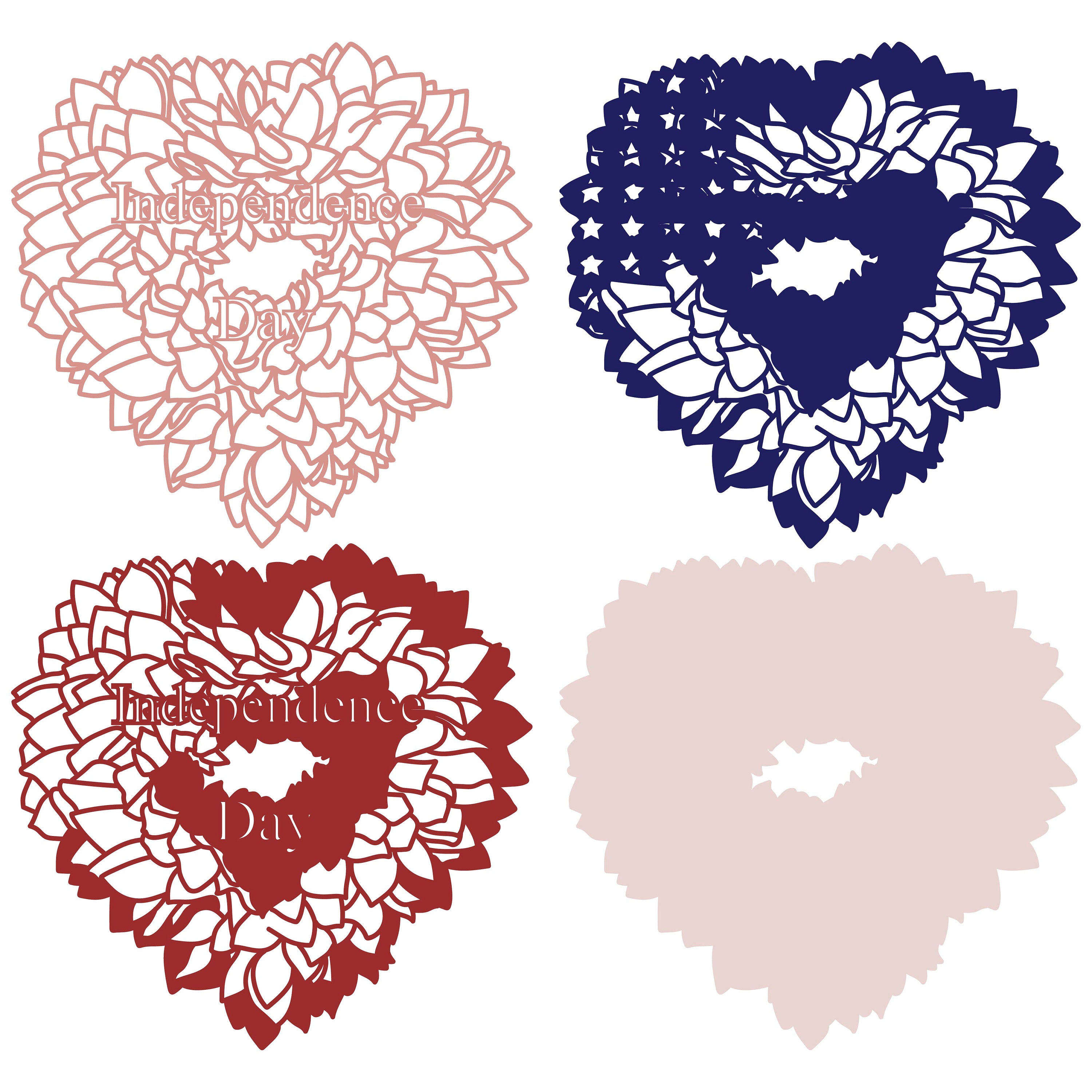 Independence Day Multilayer 3D Svg/independence Day 3D - Etsy