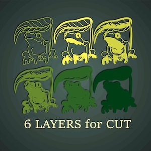 Frog Multilayer / Frog SVG 3D Layer/ Frog Cnc Cut/ Frog Paper Cut ...