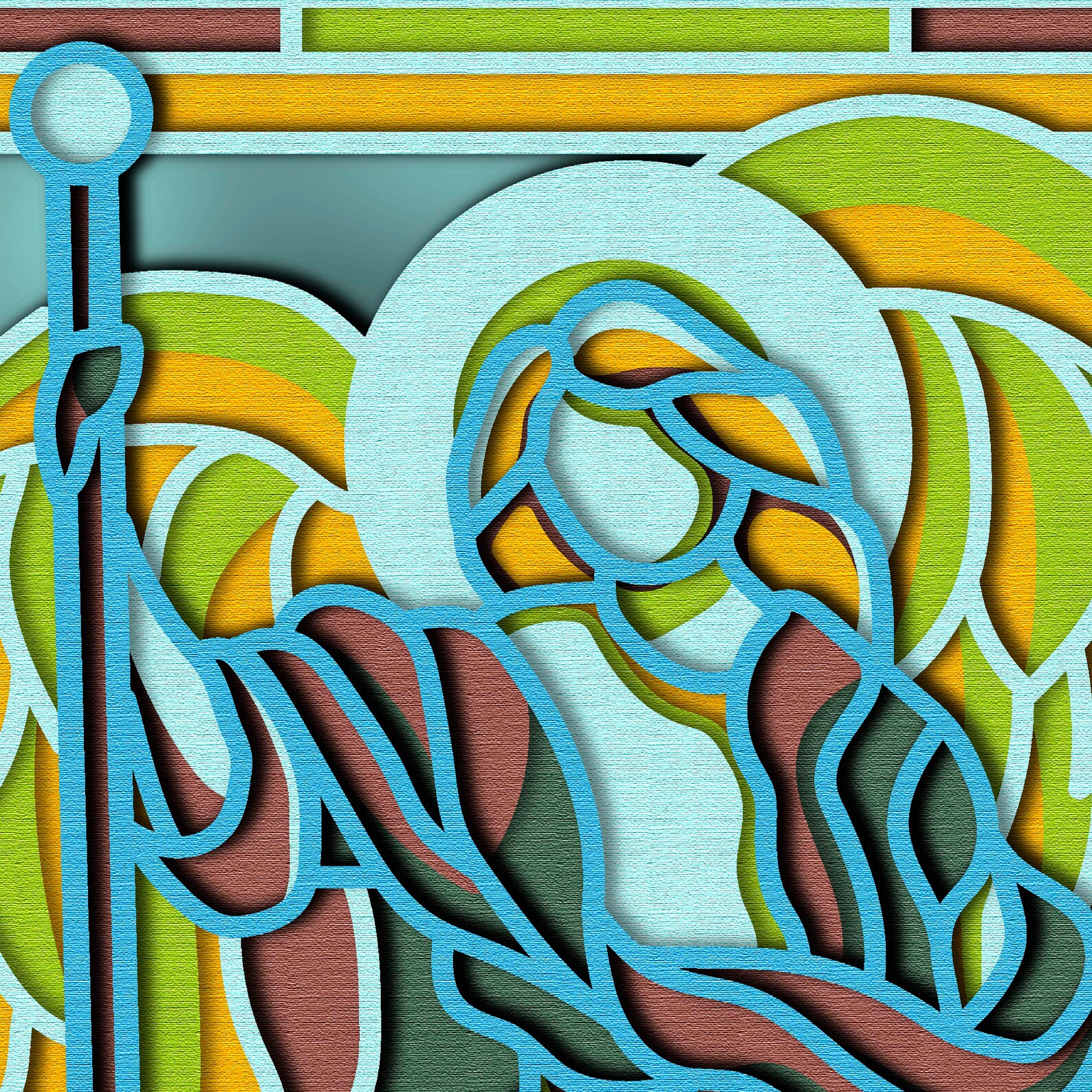 St. Raphael 3D Layer SVG/ St. Raphael 3D Mandala/ St. Raphael Paper Cut ...