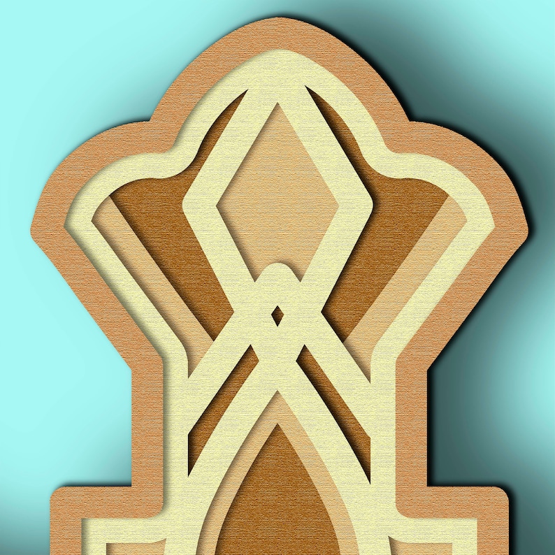 Cross Multilayer 3D SVG/ Cross 3D Mandala/ Cross Paper Cut/ - Etsy