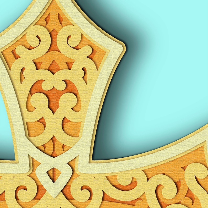 Cross Multilayer 3D SVG/ Cross 3D Mandala/ Cross Paper Cut/ | Etsy