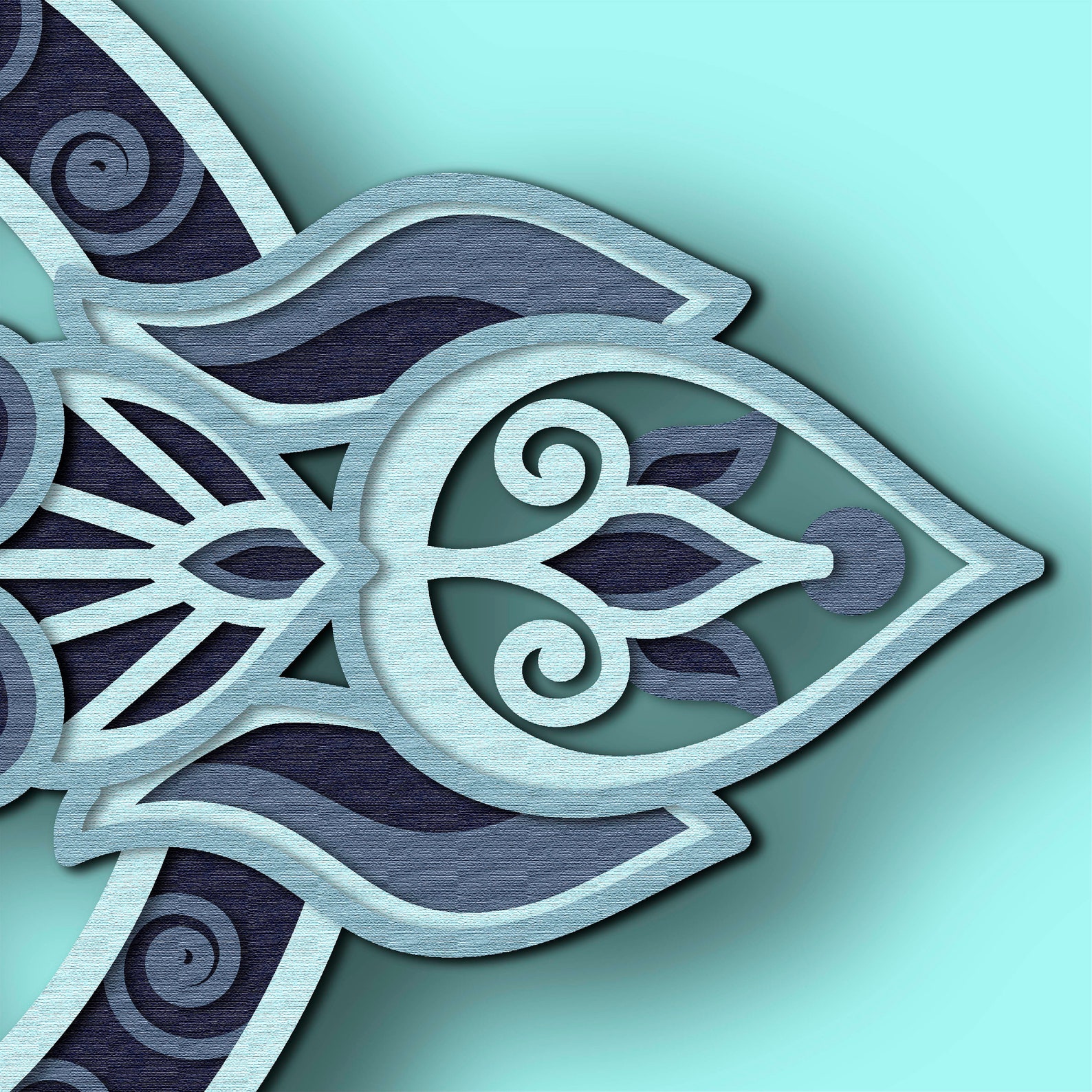 Cross Multilayer 3D SVG/ Cross 3D Mandala/ Cross Paper Cut/ - Etsy