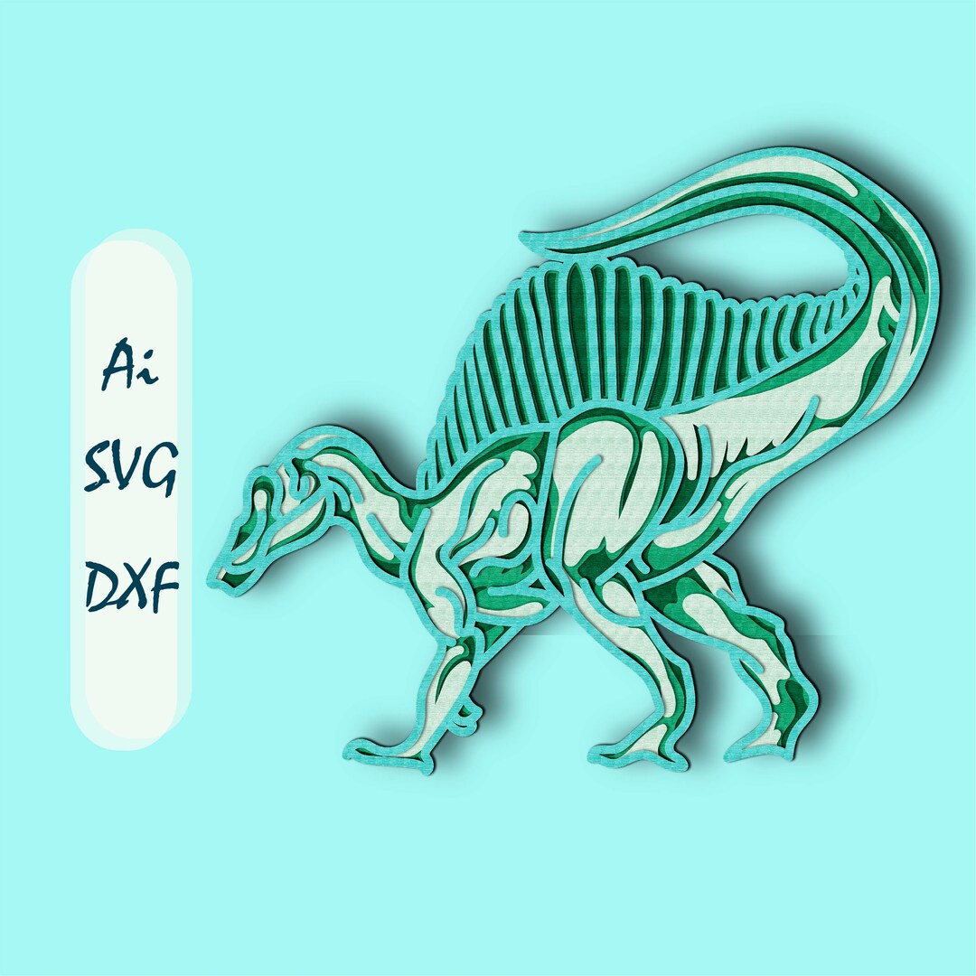 Dinosaur Multilayer Svg/dinosaur Cnc Cut/ Dinosaur Paper Cut/plywood ...