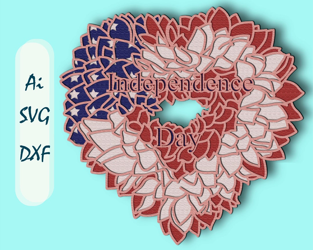 Independence Day Multilayer 3D Svg/independence Day 3D - Etsy