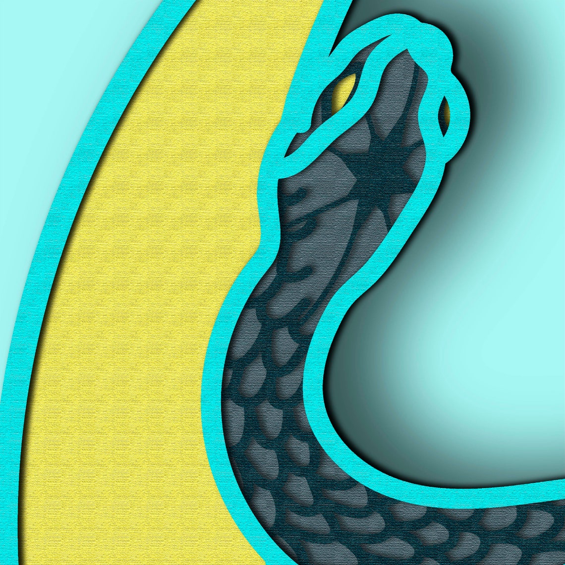 Snake Multilayer 3D SVG/ Snake 3D Cut/ Snake Paper Cut/ - Etsy