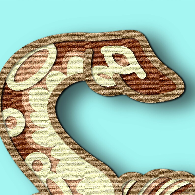 Snake Multilayer 3D SVG/ Snake 3D Cut/ Snake Paper Cut/ - Etsy