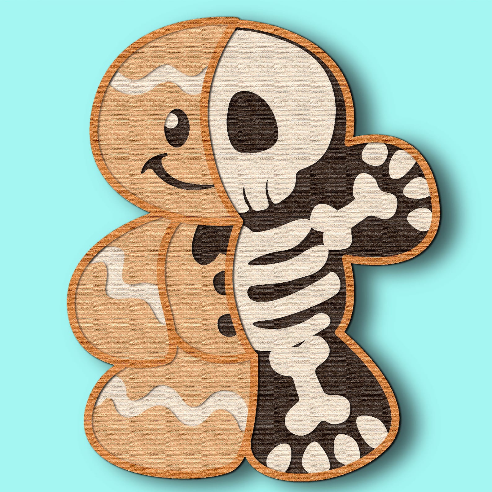 Skeleton 3D Layer Svg/skeleton 3D Mandala/skeleton Paper - Etsy