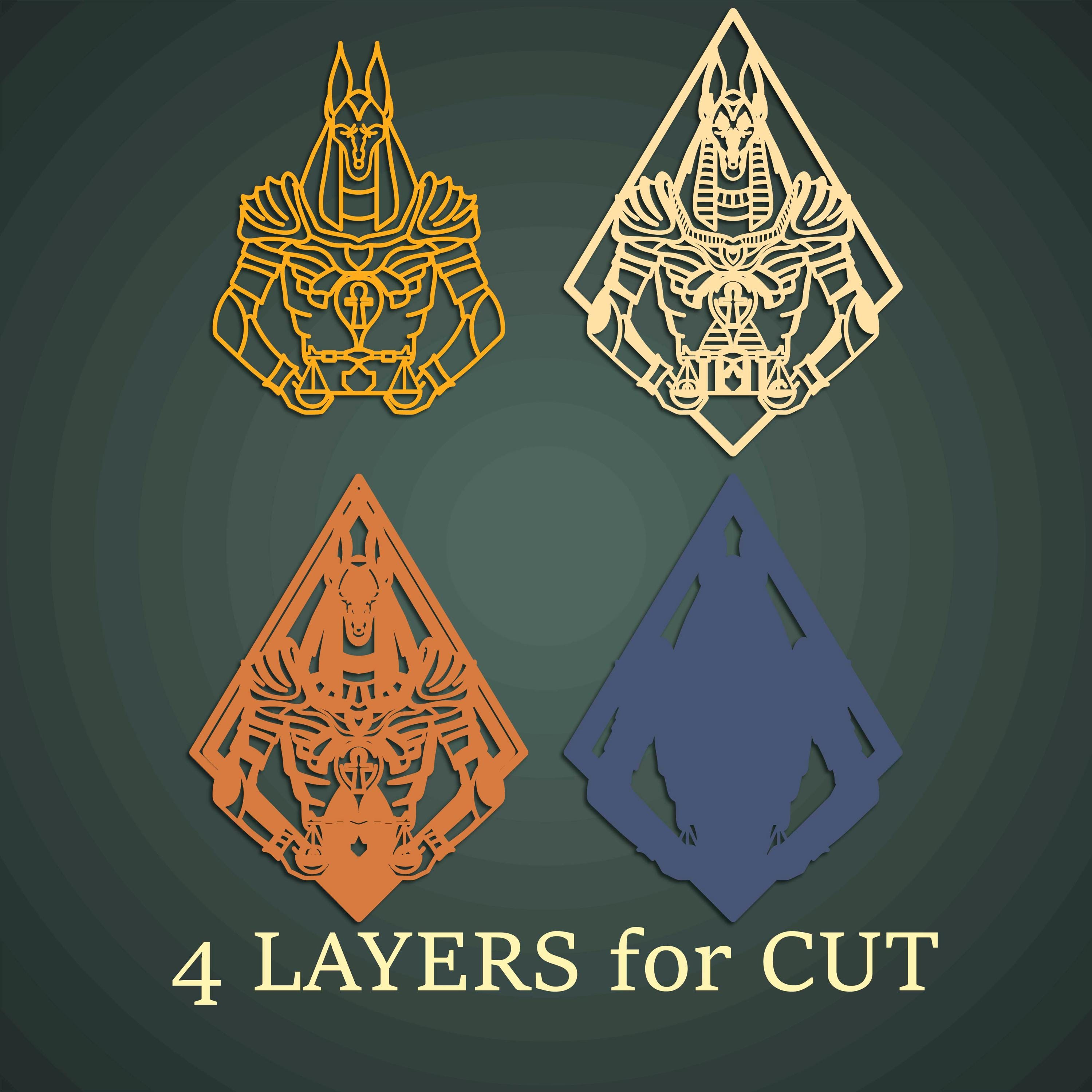 3D Anubis SVG, Multilayer Cut File, Cricut&glowforge, CNC, Layered ...