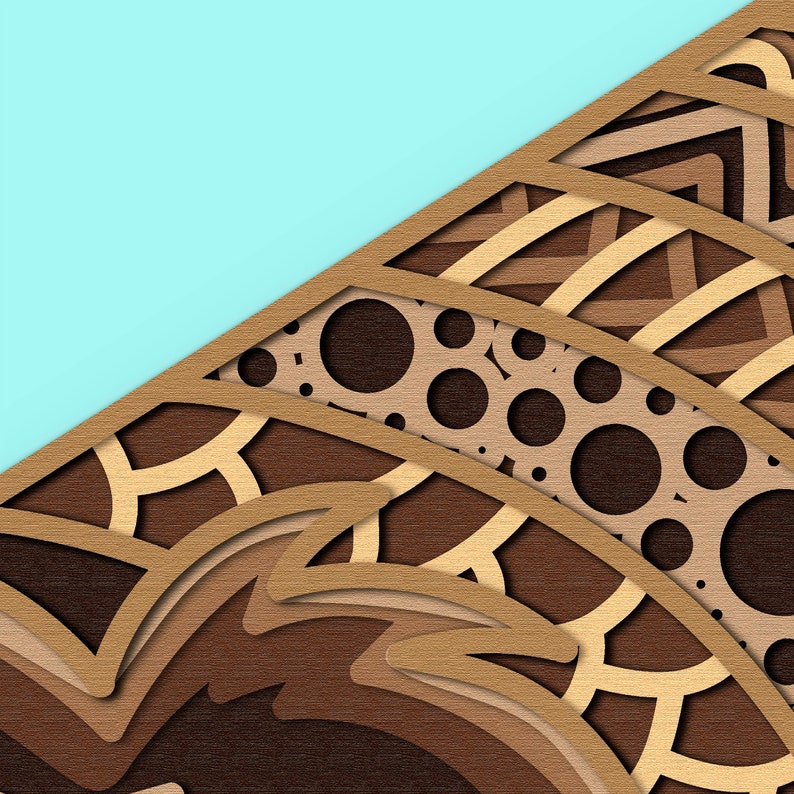 Sloth multilayer 3D SVG/ sloth 3D mandala/ sloth paper cut/ | Etsy