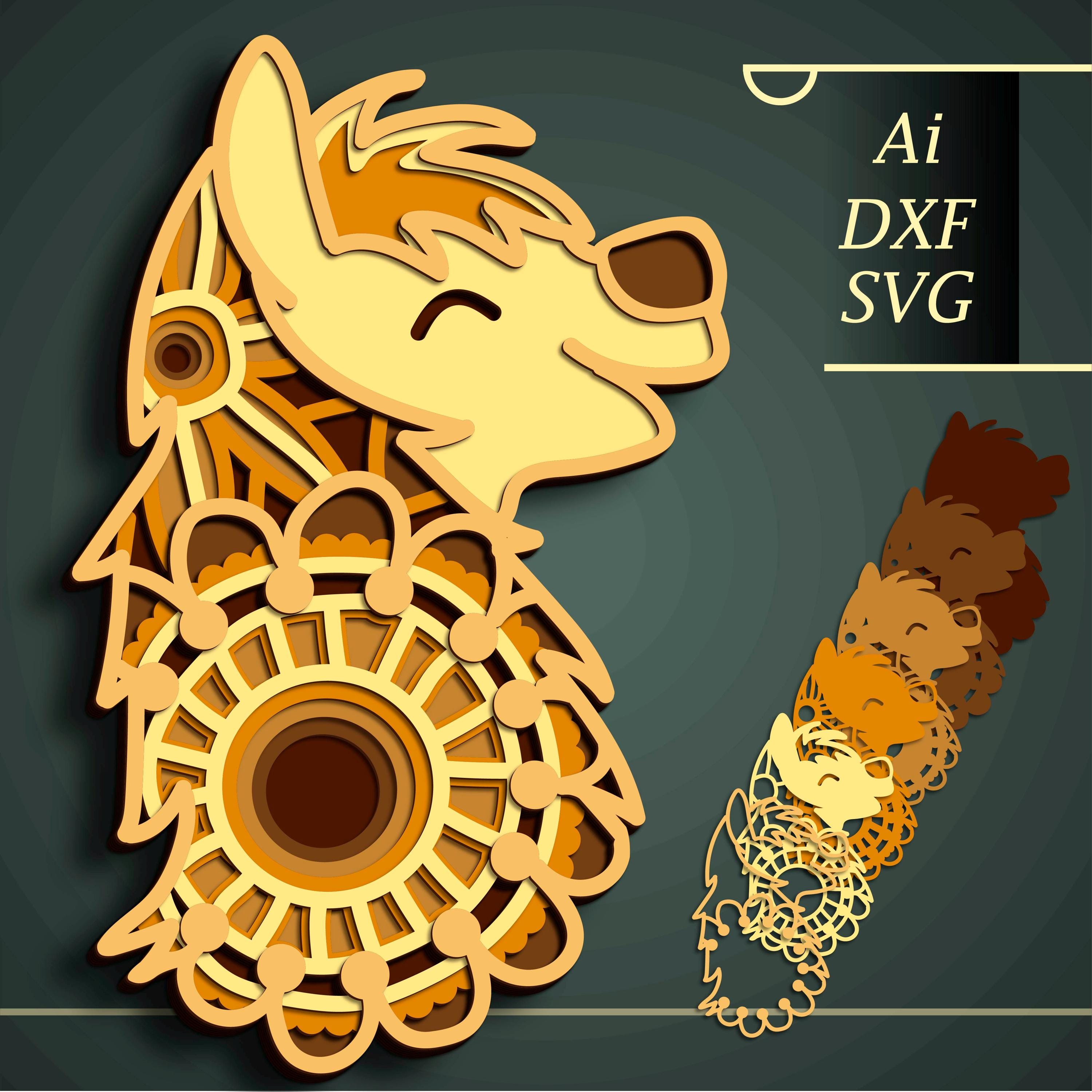 3D Lama SVG/ Multilayer Cut File, Cricut&glowforge, Shadow Box, CNC ...