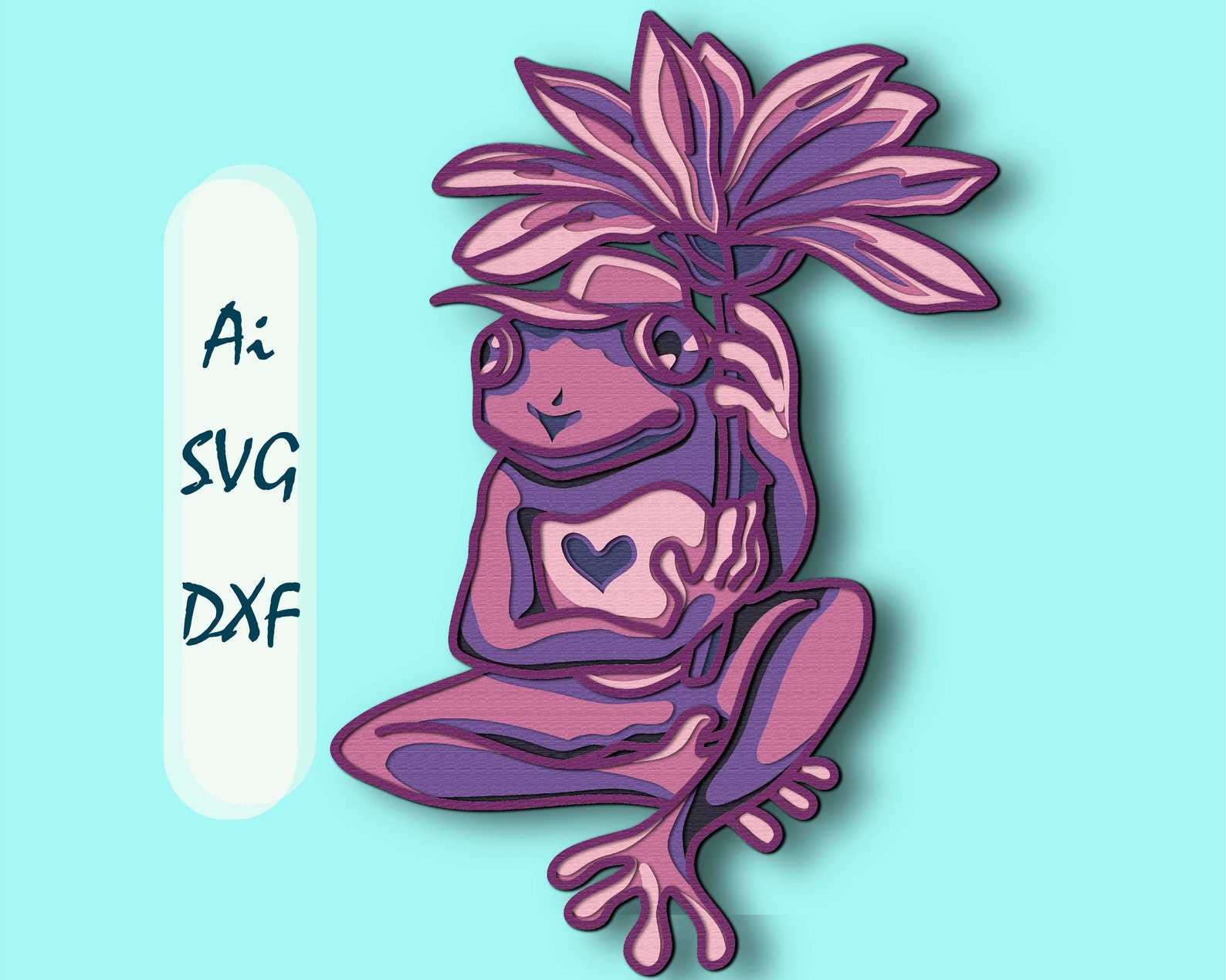 Frog Multilayer / Frog SVG 3D Layer/ Frog 3D Mandala/ Frog - Etsy