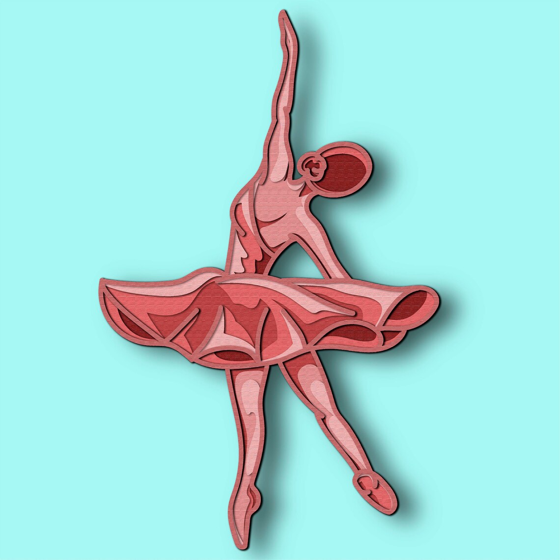 Ballerina Multilayer 3D SVG/ Ballerina 3D Cut/ Ballerina Paper - Etsy