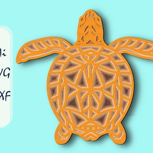 Turtle 3D Layer SVG/ Turtle 3D Mandala/ Turtle Paper Cut/ - Etsy Canada