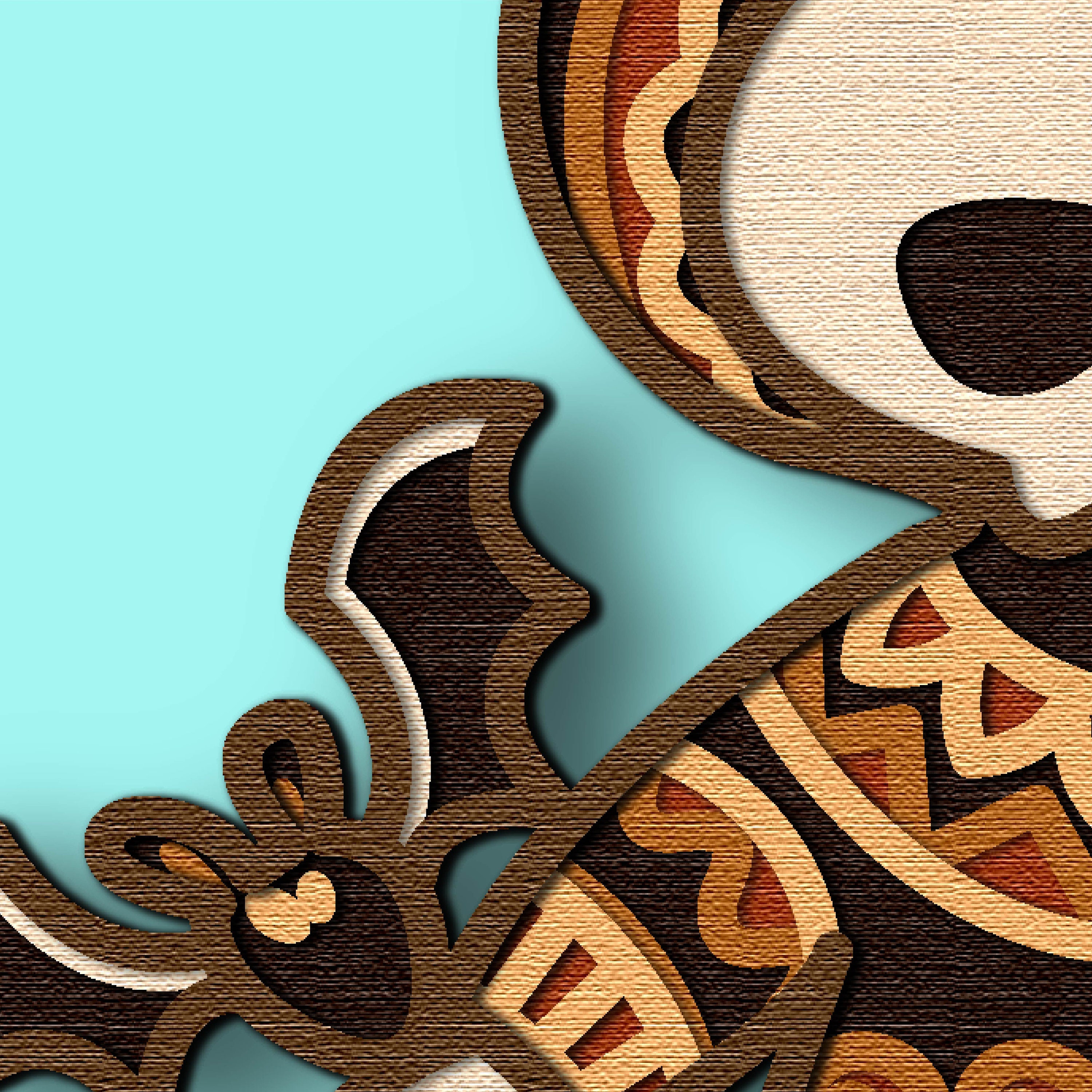 Death 3D Layer SVG/ Death 3D Mandala/ Death Paper Cut/ Plywood - Etsy