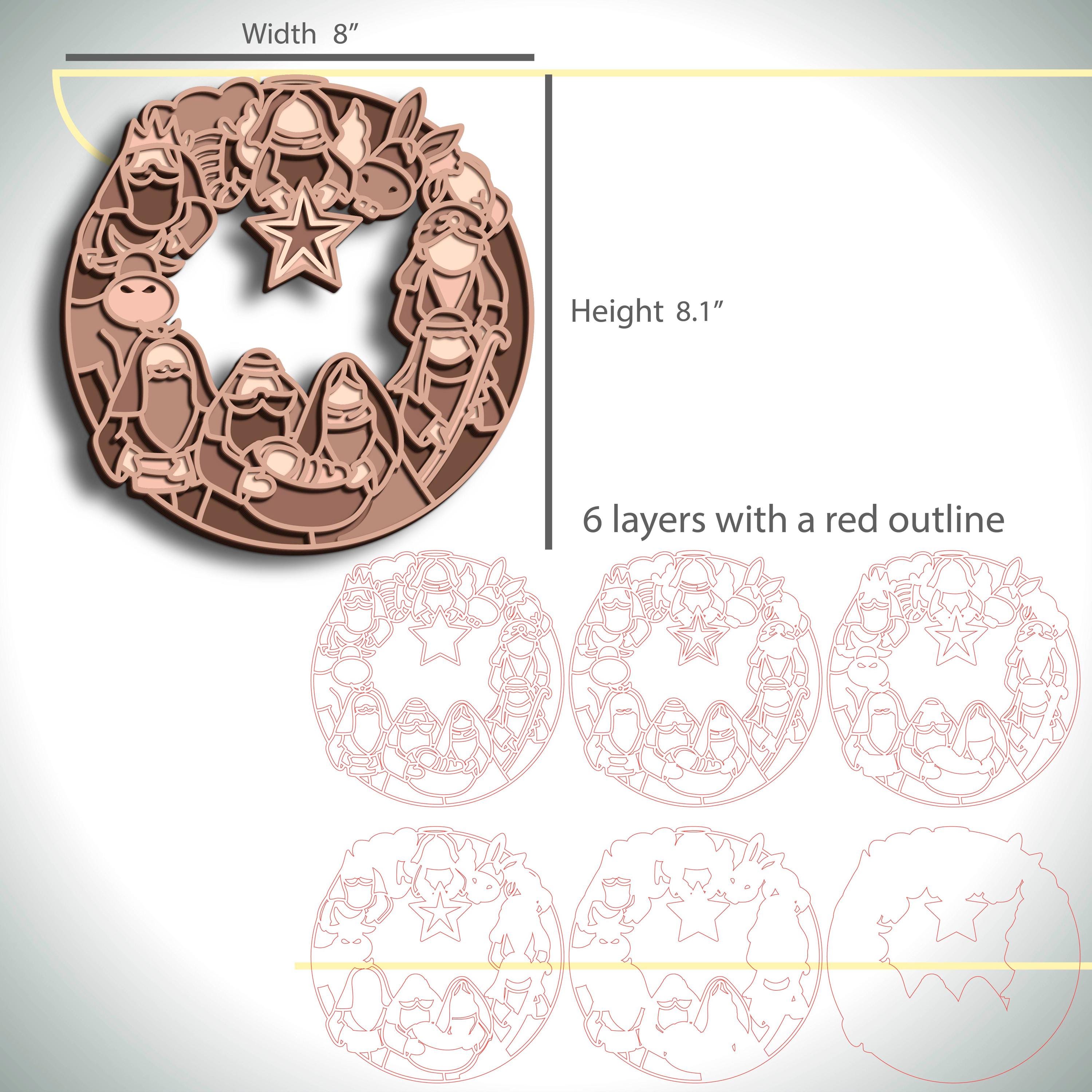 Belén 3D SVG, decoración navideña, archivo de corte multicapa Cricut y ...