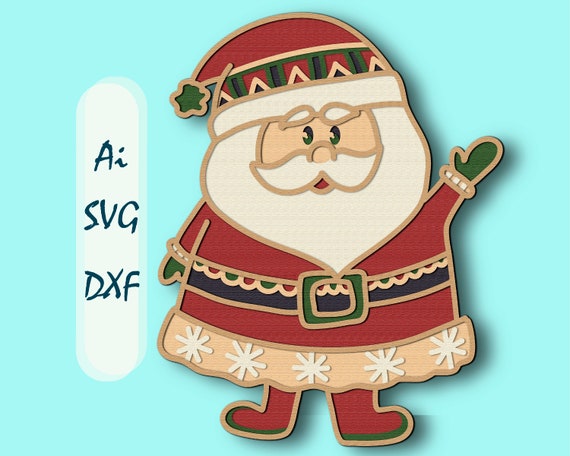 Santa Multilayer 3D SVG/ Santa 3D Mandala/ Christmas Paper - Etsy