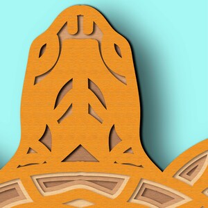 Turtle 3D Layer SVG/ Turtle 3D Mandala/ Turtle Paper Cut/ - Etsy Canada