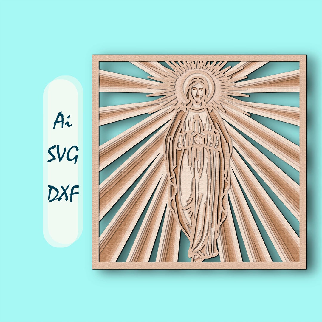 Divine Mercy Multilayer SVG/ Divine Mercy 3D Mandala/ Jesus Paper Cut ...