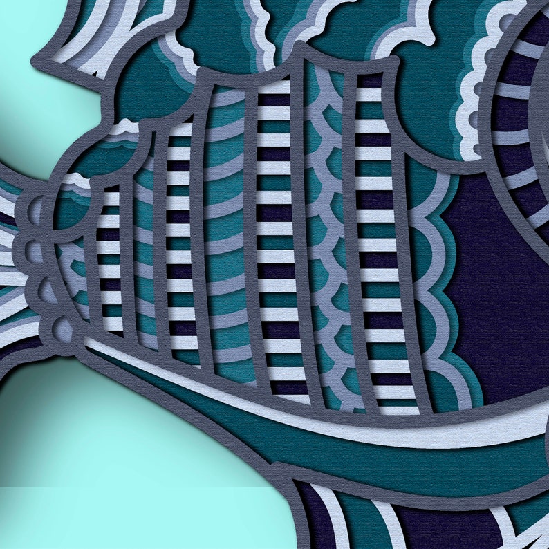 Fish 3D Layer SVG/ Fish 3D Mandala/ Fish Paper Cut/ Plywood - Etsy Canada