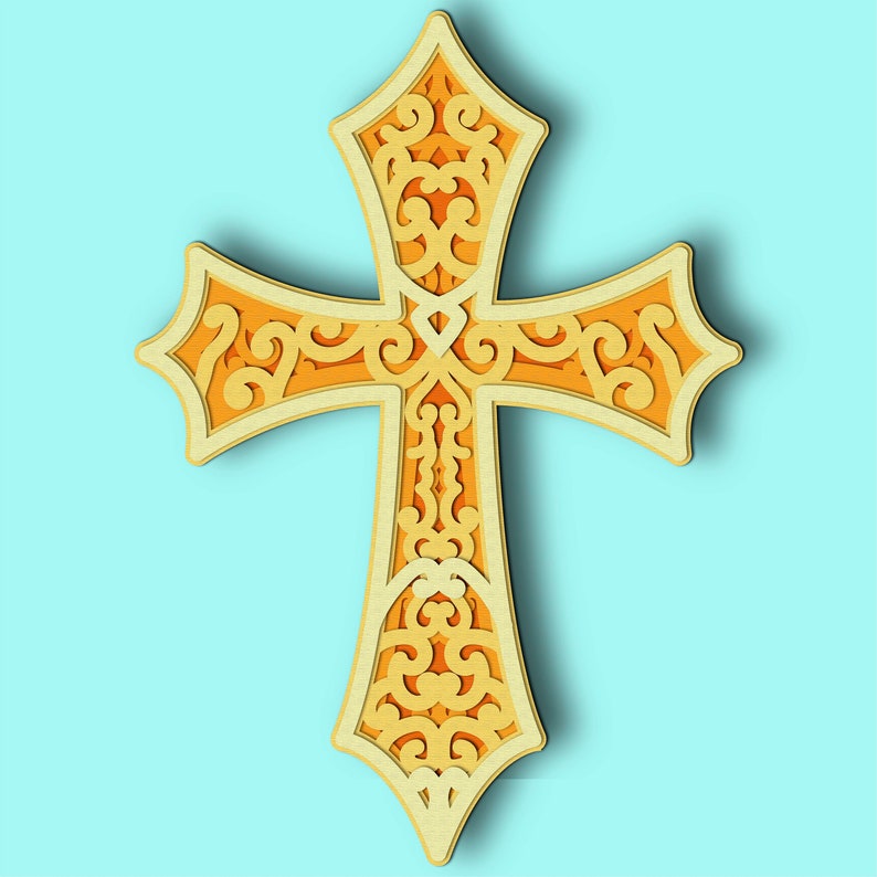 3-design Cross Bundle SVG/ 3D Multilayer Cut File Cricut&glowforge ...