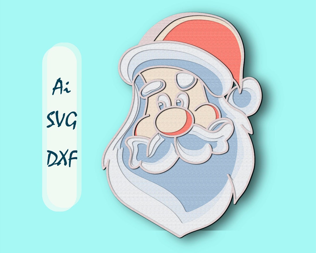 Santa Multilayer 3D SVG/ Santa 3D Cricut/ Christmas Paper Cut/plywood ...