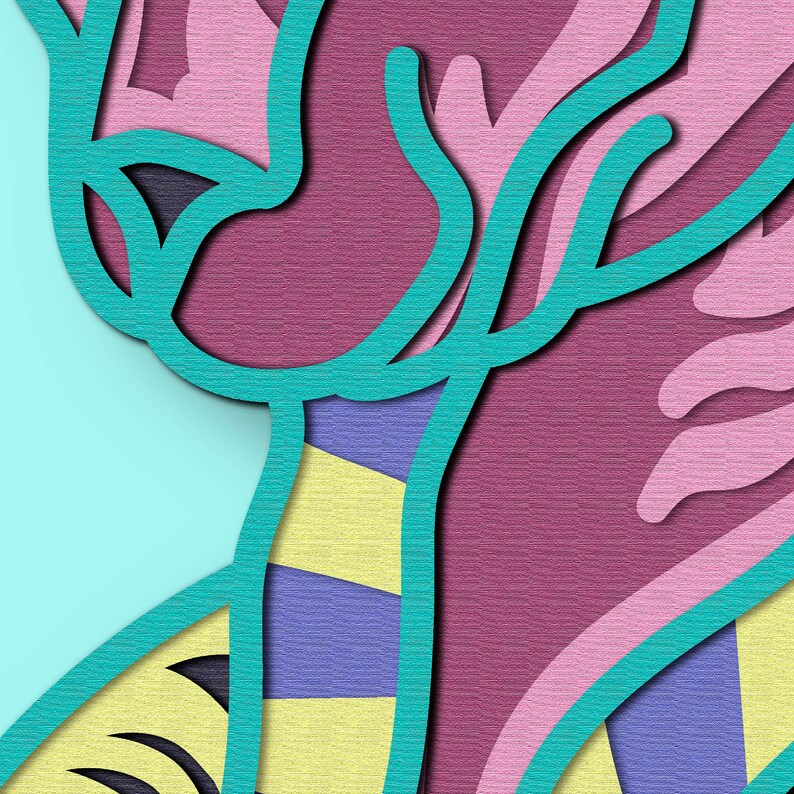 Bastet 3D Layer SVG/ Bastet 3D Mandala/ Bastet Paper Cut/ - Etsy