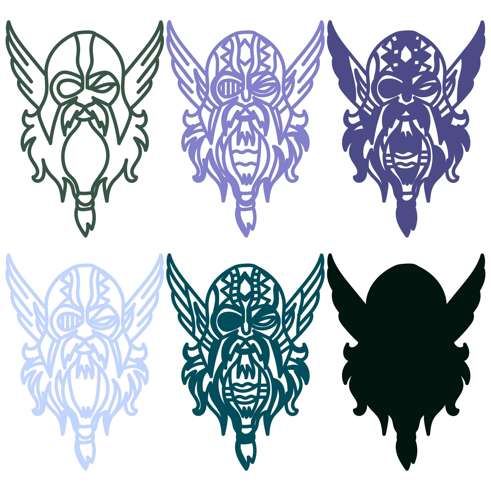 Viking SVG 3D layer/ Viking 3D mandala/ Viking paper cut/ | Etsy