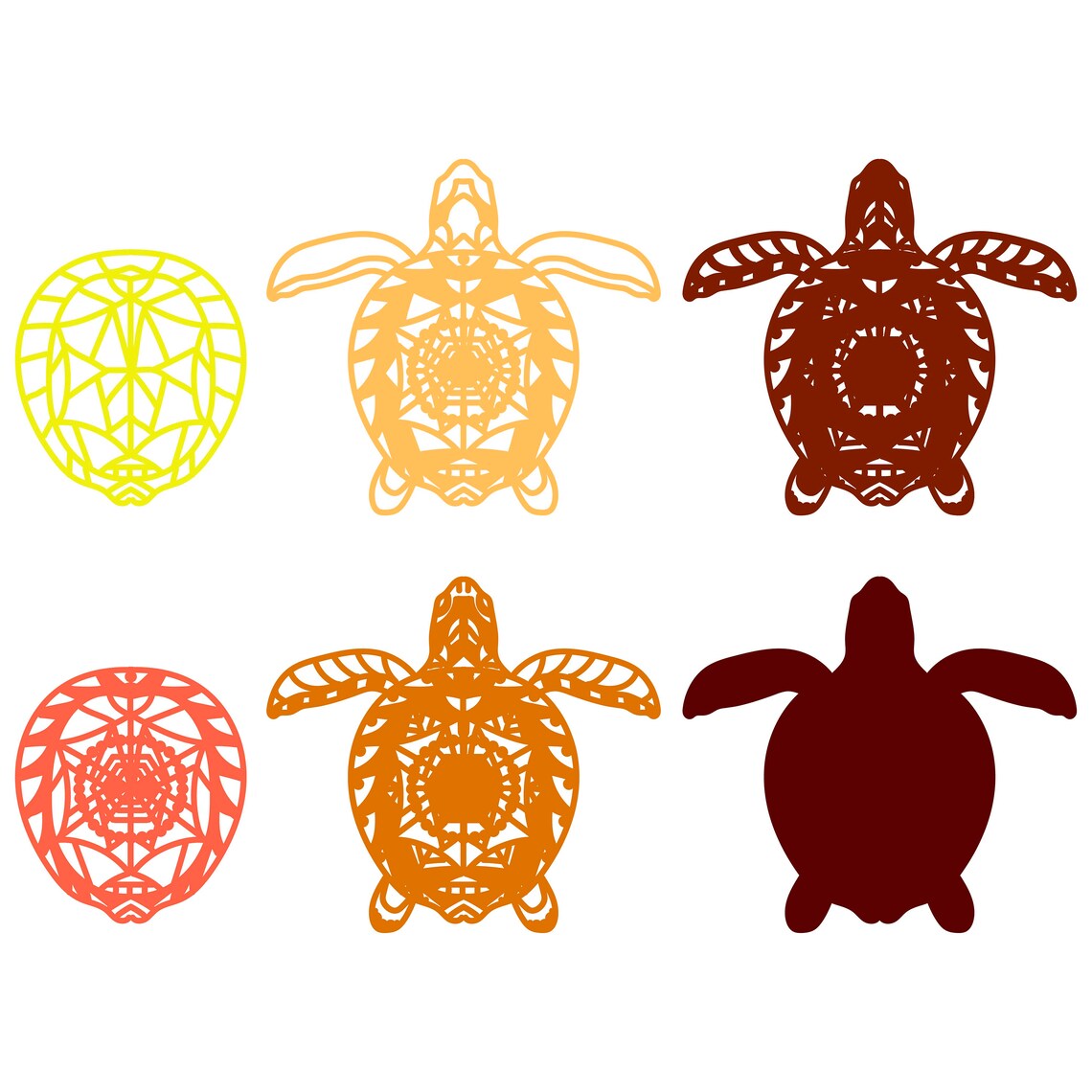 Turtle 3D Layer SVG/ Turtle 3D Mandala/ Turtle Paper Cut/ - Etsy Australia
